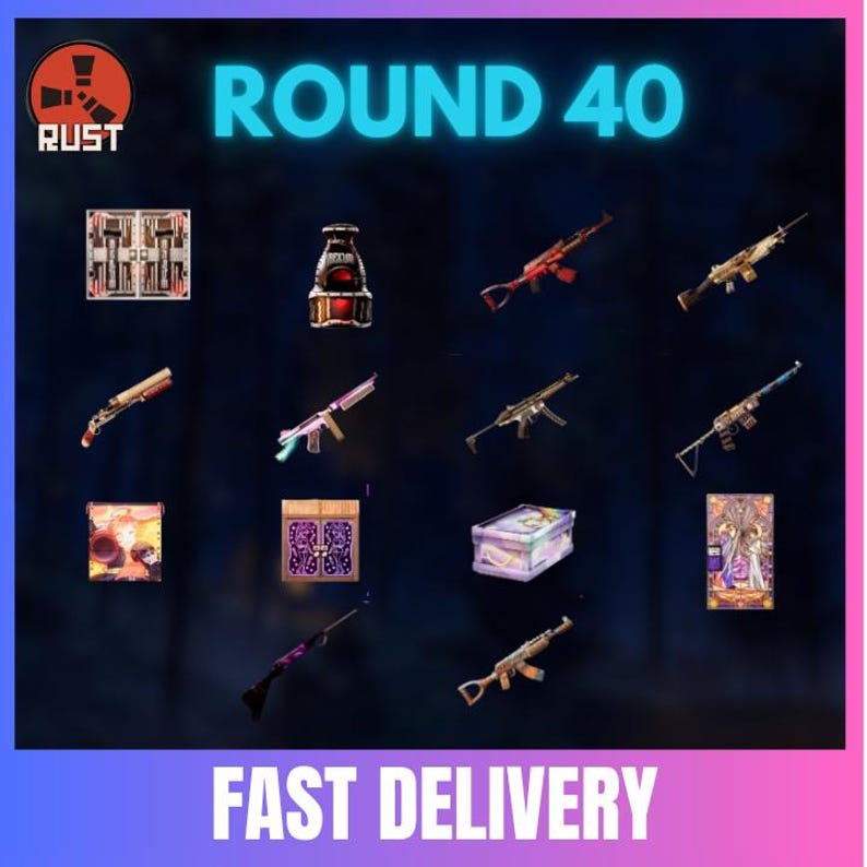 Rust (14/14 Unique Skins) - 40 ROUND - TWITCH DROPS - Fast Delivery - Etsy UK