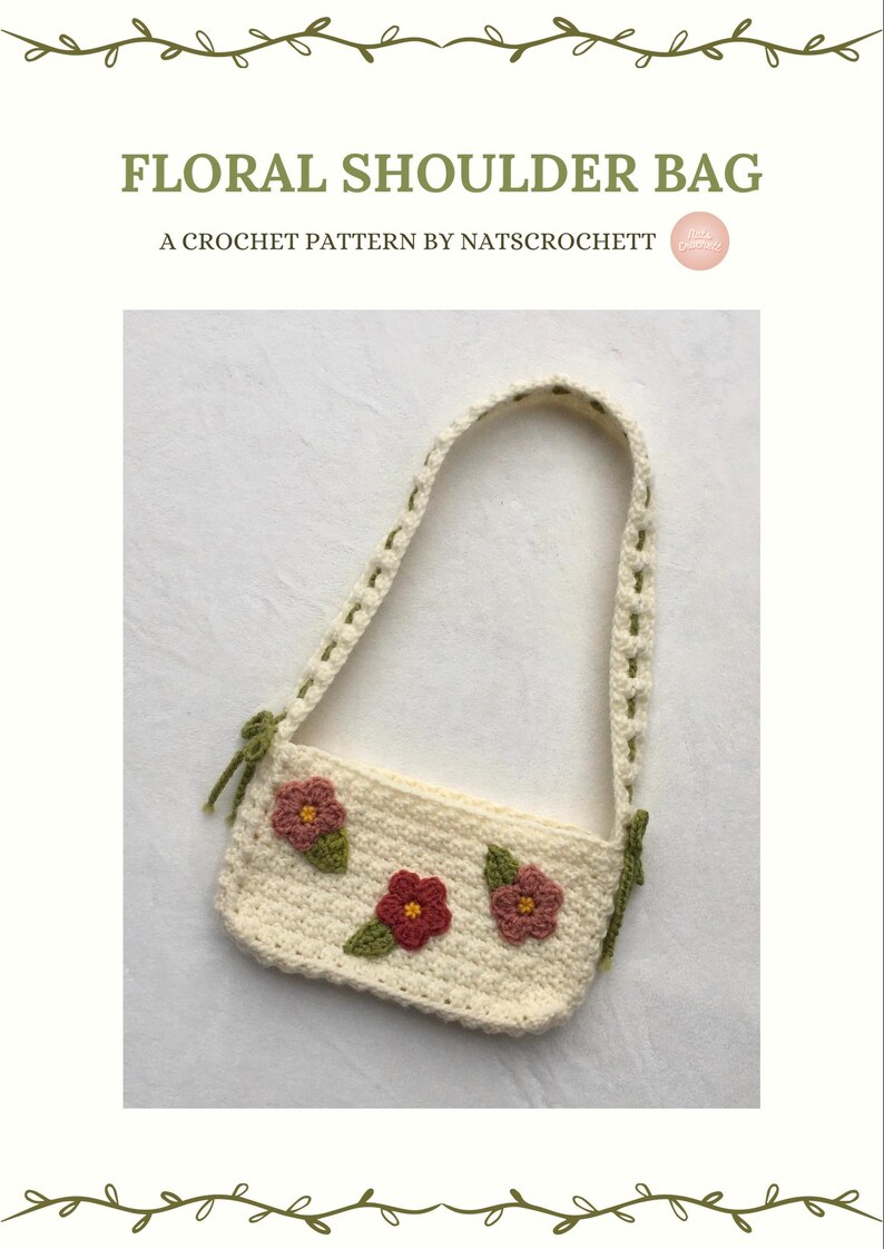 Crochet Pattern | Crochet Floral Shoulder Bag Pattern, PDF Crochet ...