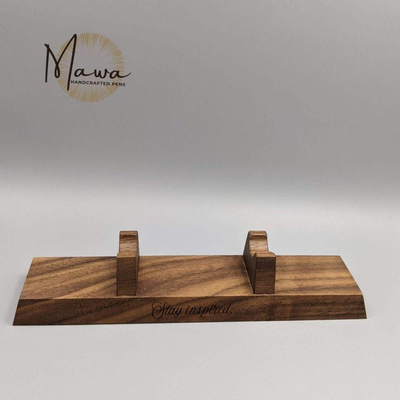 Handcrafted Walnut Pen Stand: Personalized Display for Fountain Pens ...