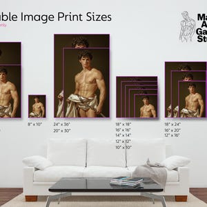 Adonis Unveiled: Classical Rebirth - Poster Print of Young Male Model ...