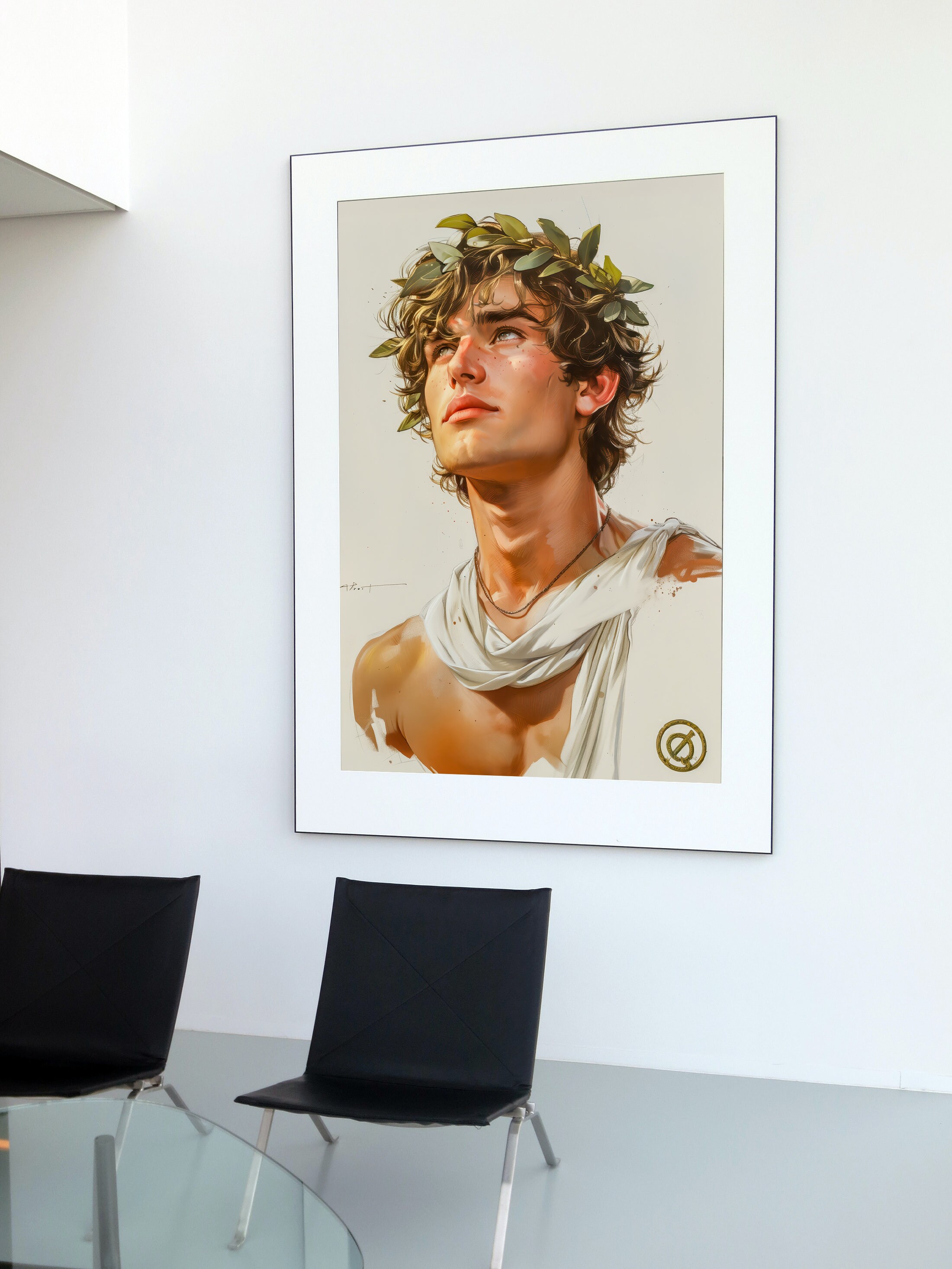Helios Ascendant Greek God Poster, Ai Art, Gay Male Poster Art, Male ...