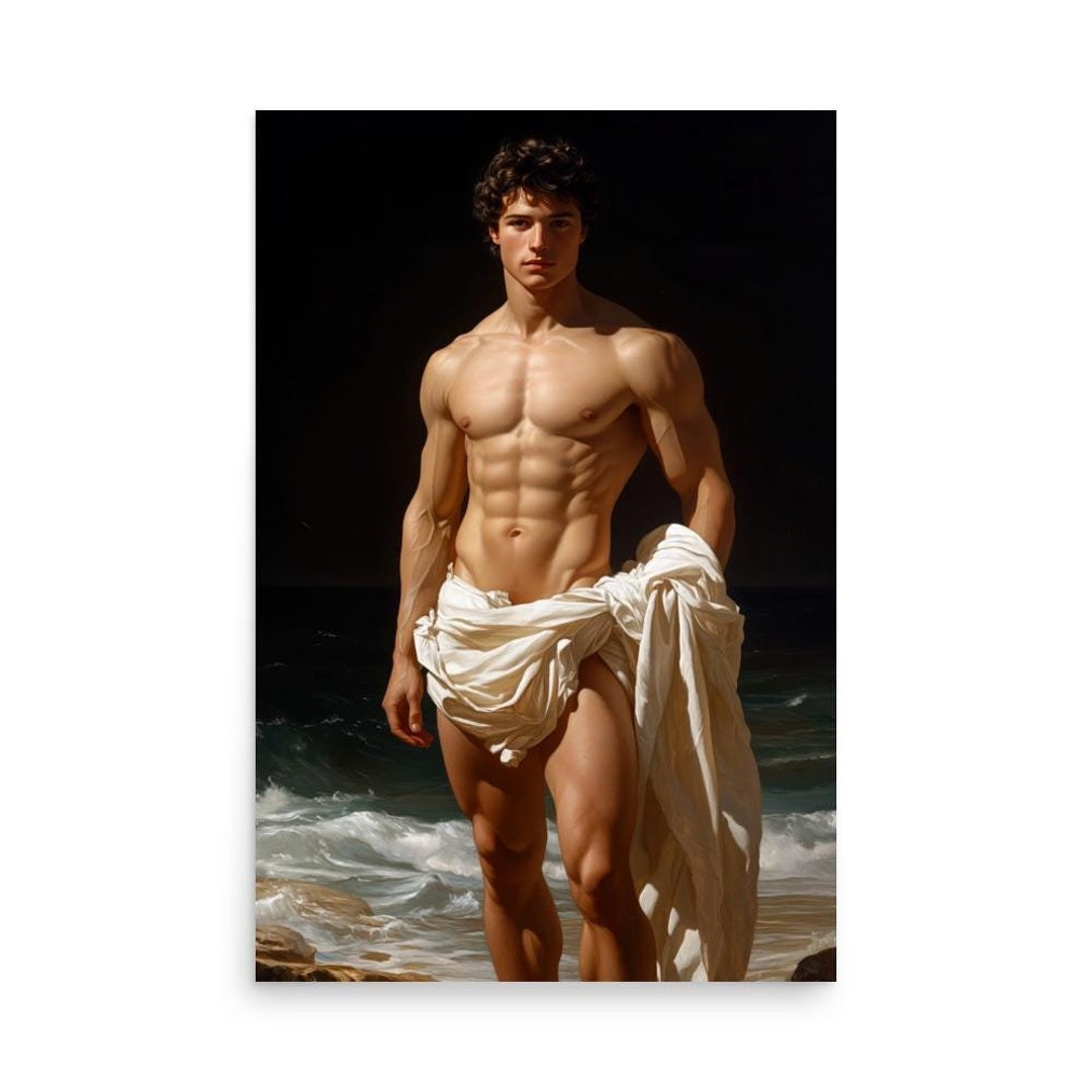 Emergence of Theseus Poster, Ai Artwork, Shirtless Muscular Male - Etsy Canada