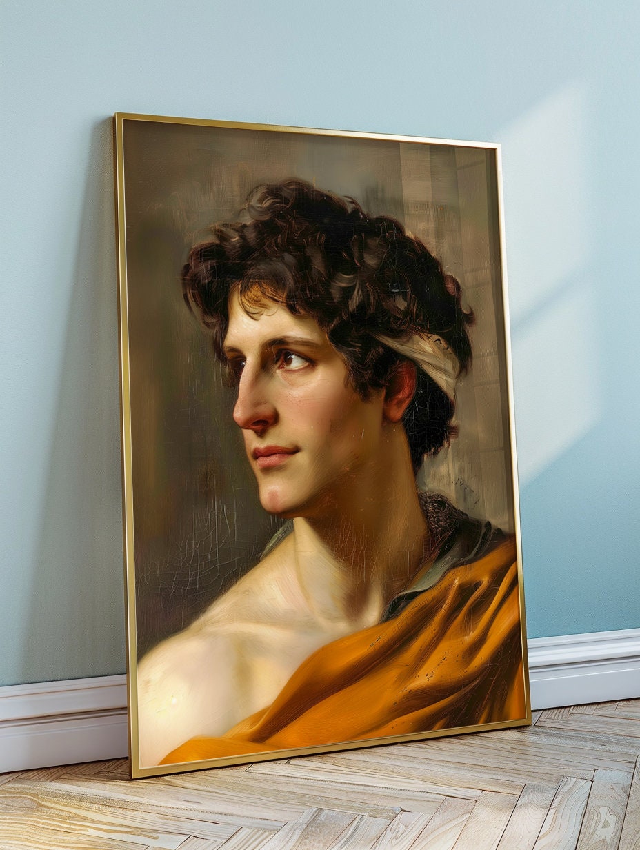 Classic Greek Portrait of a Young Male Nobleman Ai Fine Art - Etsy
