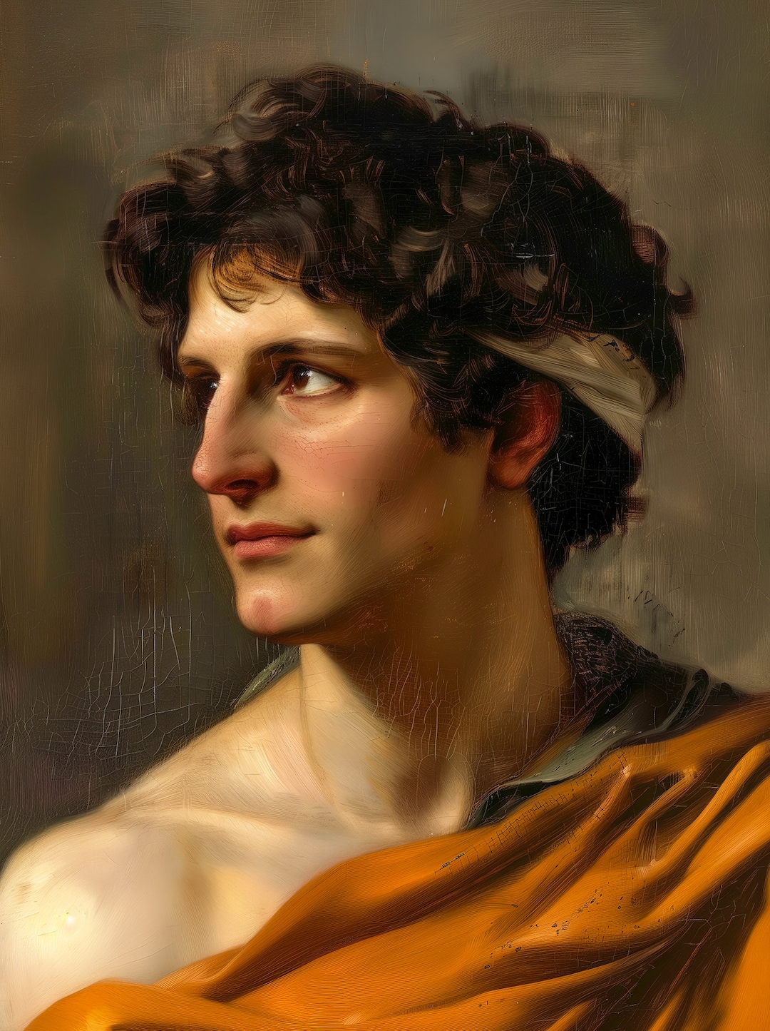 Classic Greek Portrait of a Young Male Nobleman Ai Fine Art - Etsy