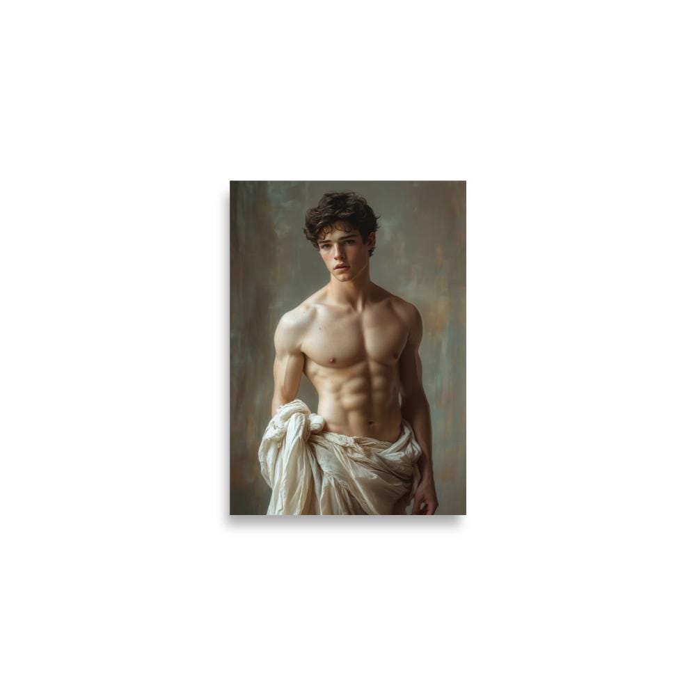 Ethereal Form - Shirtless Athletic Male Model AI Art Poster | Ethereal ...