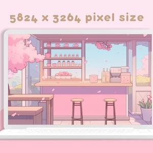 Pink Cafe Wallpapers Cherry Blossom Aesthetic Wallpapers Anime ...