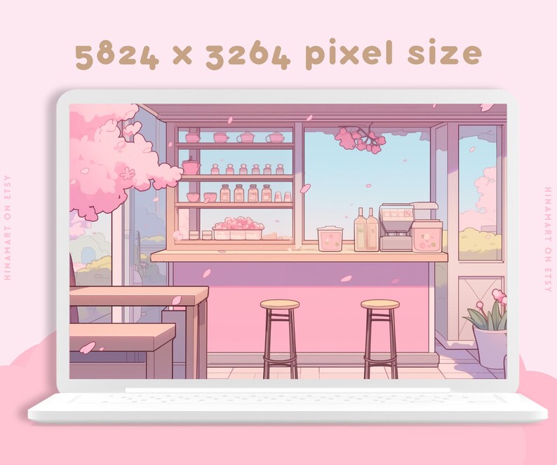 Pink Cafe Wallpapers Cherry Blossom Aesthetic Wallpapers Anime ...
