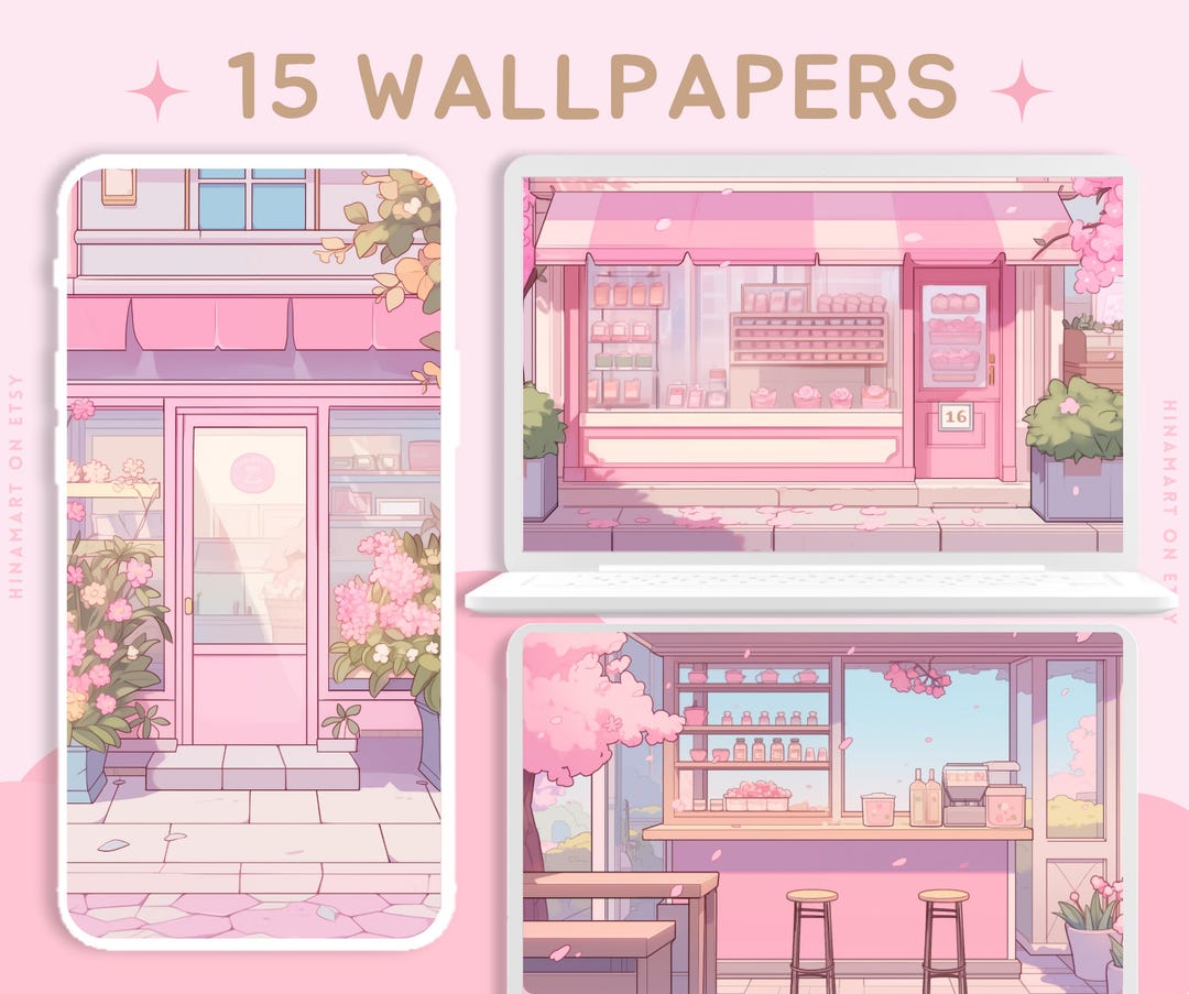 Pink Cafe Wallpapers Cherry Blossom Aesthetic Wallpapers Anime ...