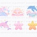 Cute Mermaids Clipart Bundle PNG, Little Sea Animals Clipart, Ocean ...