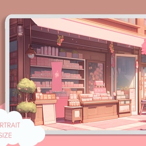 Cute Cozy Shops Wallpaper Lofi Wallpaper Flower Pastel Wallpaper Pink ...