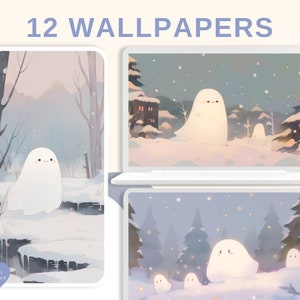Winter Ghosts Wallpaper Cute Winter Wallpapers Lofi Wallpaper Holiday ...