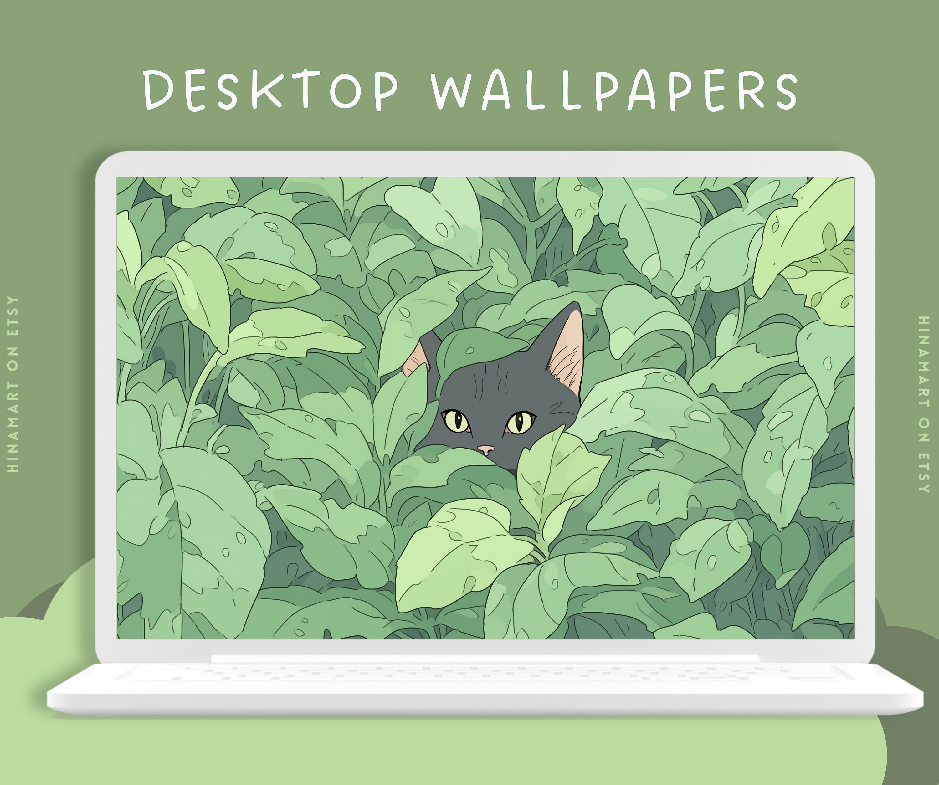 Matcha Green Lofi Wallpaper Cute Wallpapers Cat Wallpaper Anime ...