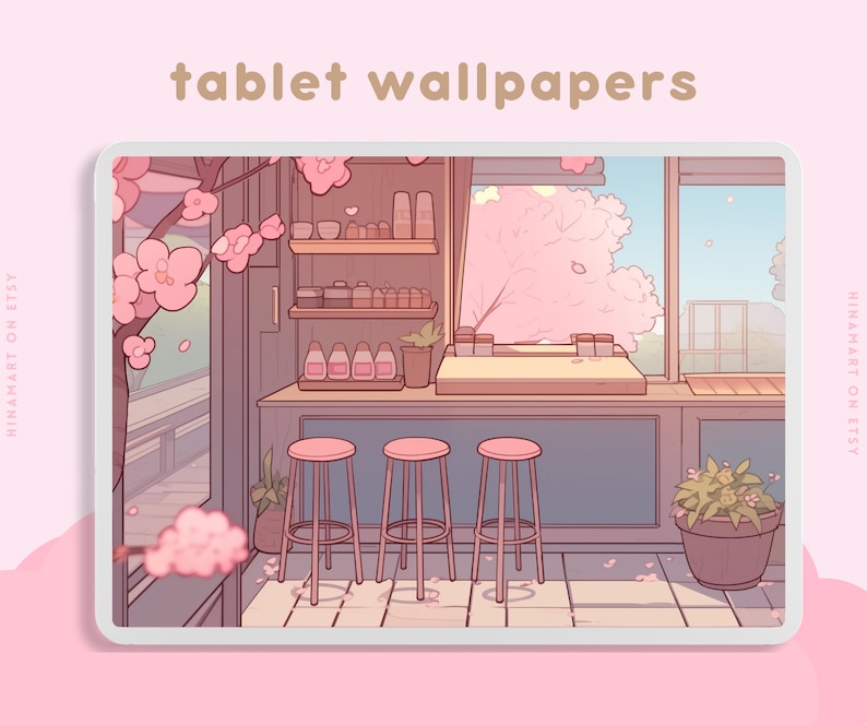 Pink Cafe Wallpapers Cherry Blossom Aesthetic Wallpapers Anime ...