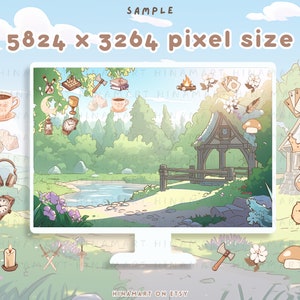 Fantasy Land Desktop Set Wallpapers Icons Aesthetic Adventure Desktop ...