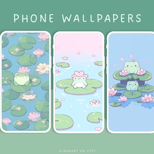 Cute Pastel Frog Desktop Set Aesthetic Wallpapers Icons Frog Desktop ...