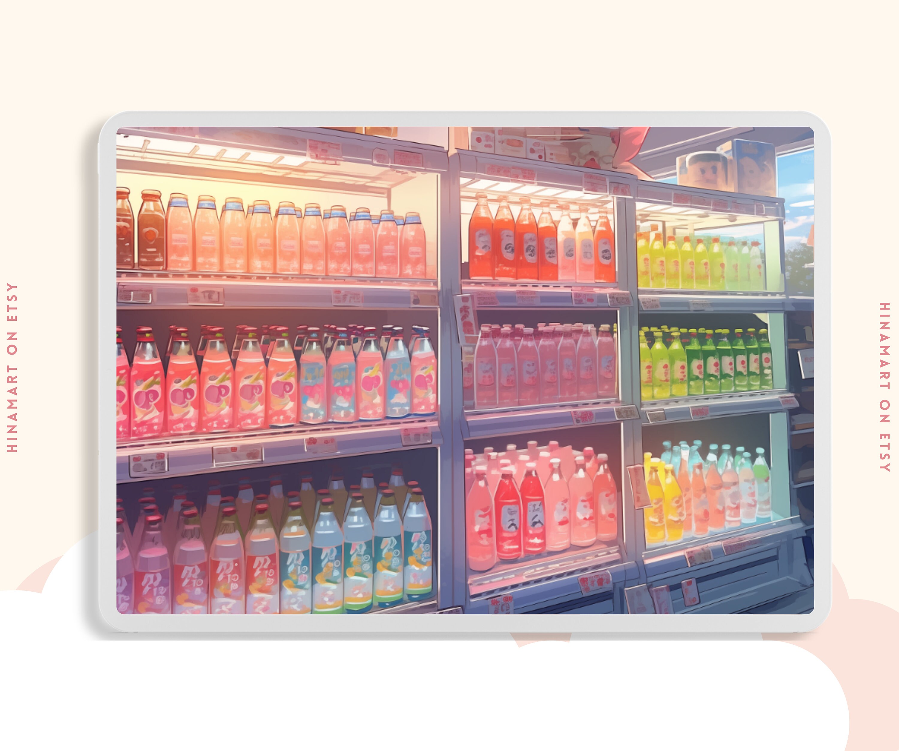 Lofi Pink Aesthetic Japanese Snacks Wallpapers Bundle Pack Food ...