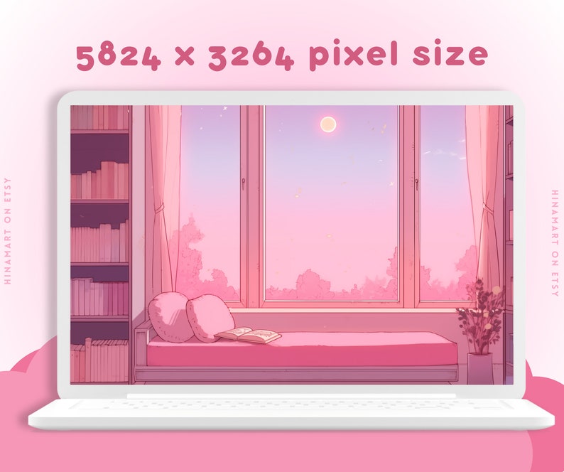 Cozy Pink Room Wallpaper Anime Aesthetic Wallpapers Vtuber Backgrounds ...