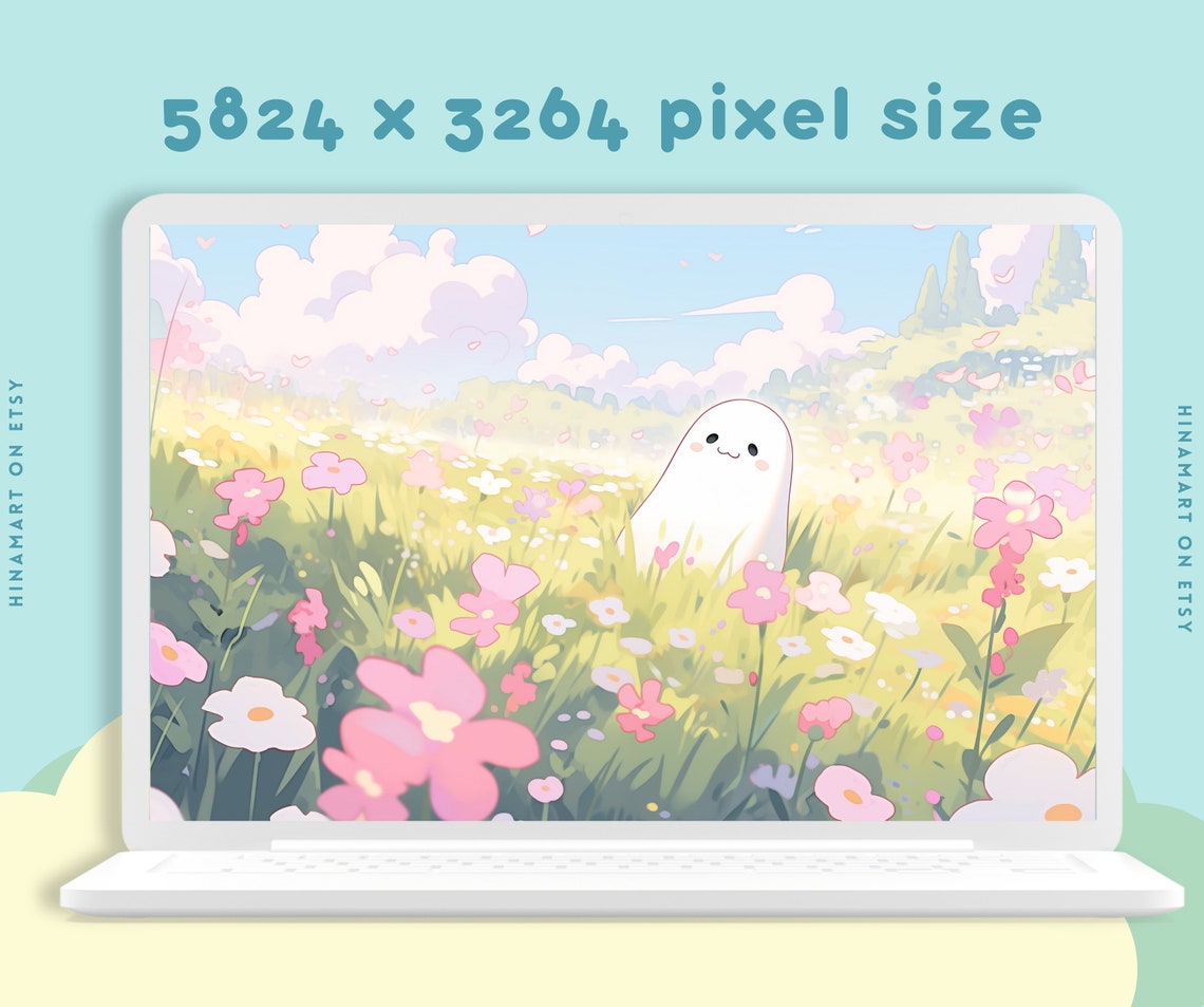 Floral Ghosts Wallpaper Pack Spring Wallpapers Kawaii Spooky Wallpapers ...