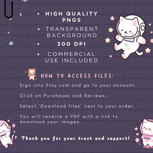 Celestial Space Cats Clipart Bundle, Cute Animal PNG Graphics, Cosmic ...
