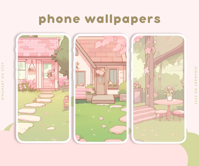 Pink Cottagecore Spring Wallpaper Cozy Kawaii Cute Desktop Wallpaper ...