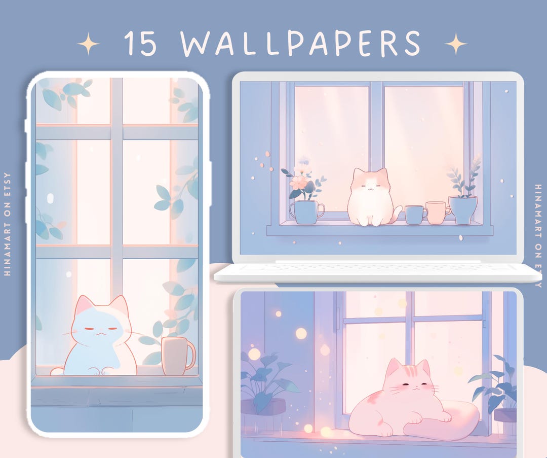 Cozy Pastel Cats Wallpapers Autumn Wallpaper Kawaii Plants Wallpapers ...