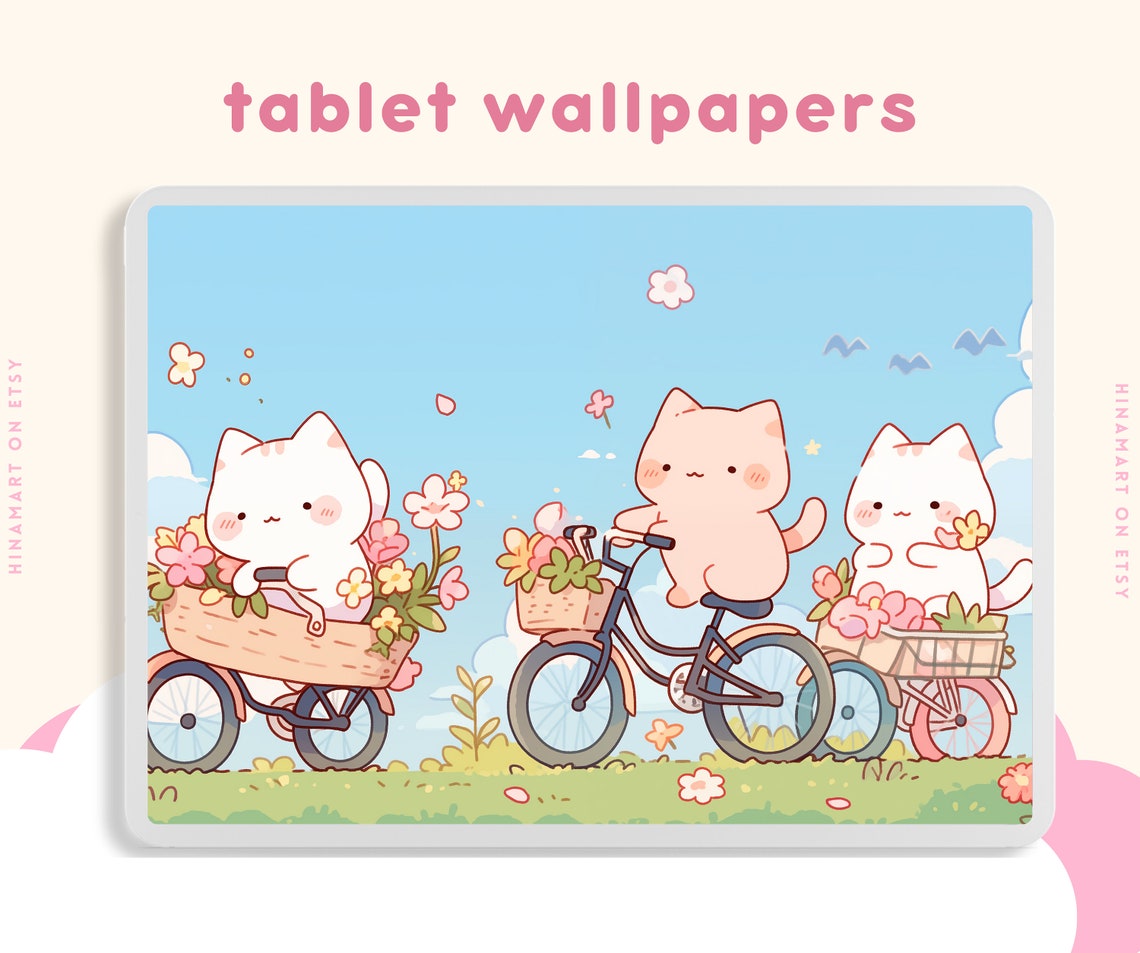 Cute Flower Cats Wallpaper Pack Adorable Kawaii Bunnies Bear Wallpapers ...