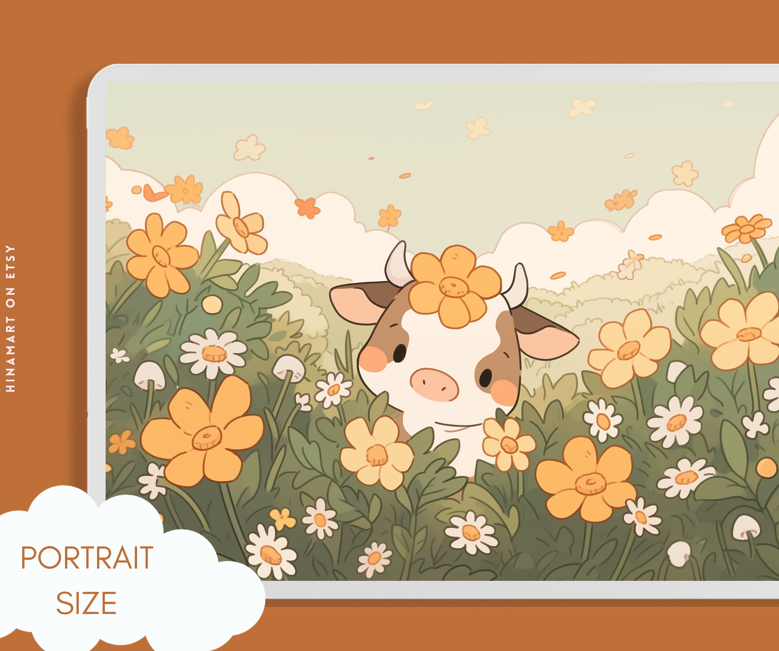 Cows Plants Wallpapers Cozy Wallpaper Cute Animal Desktop Wallpaper ...