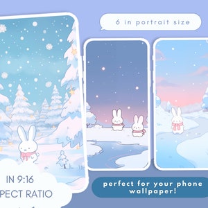 Winter Bunnies Wallpapers Cute Wallpapers Holiday Snow Desktop ...