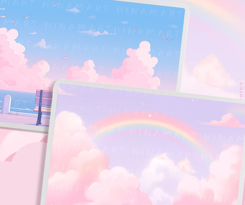 Aesthetic Dreamy Wallpaper Pastel Meadow Wallpaper Lofi Anime Wallpaper ...