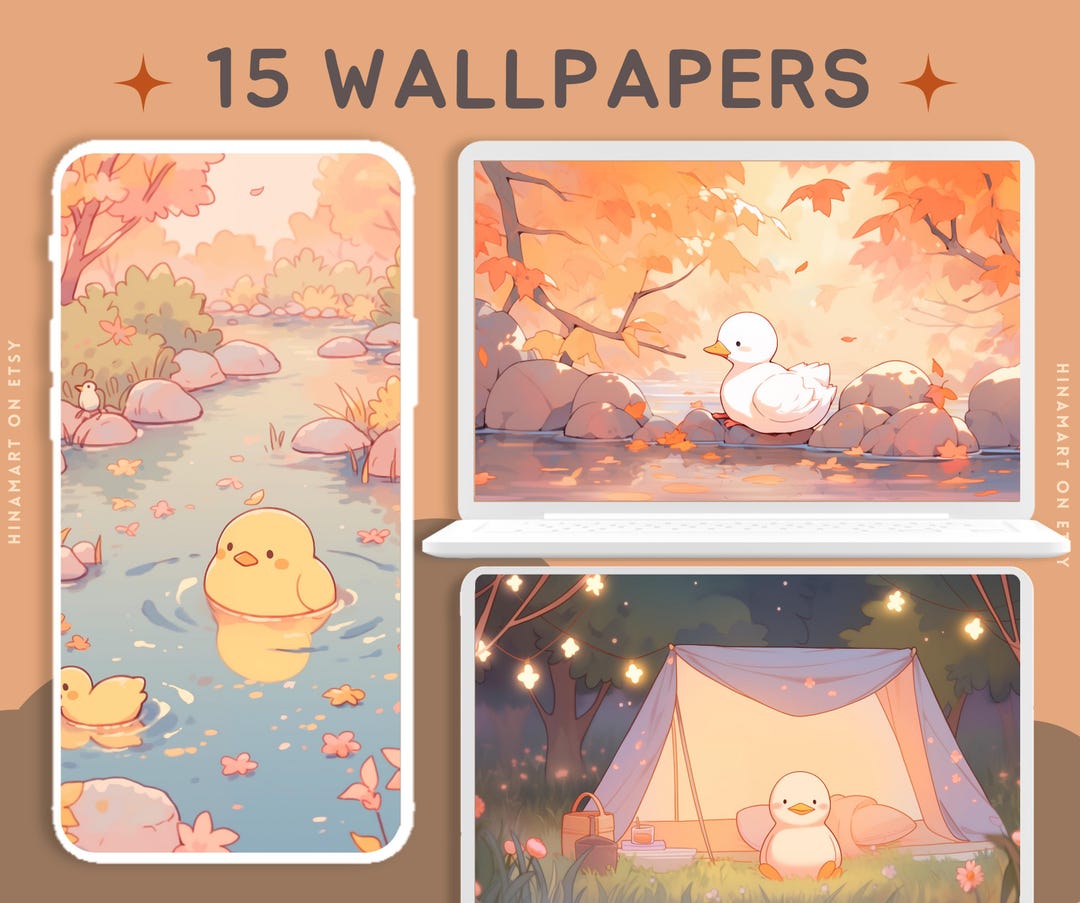 Autumn Ducks Wallpaper Cute Wallpapers Cozy Fall Wallpaper Kawaii Lofi ...