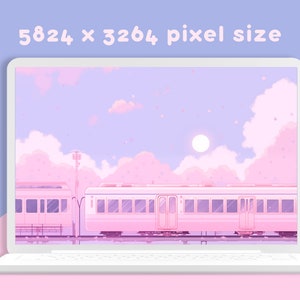 Pink City Anime Aesthetic Wallpapers Moon Wallpaper 4k Desktop Night ...