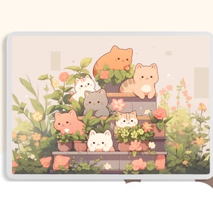 Cats Plants Wallpaper Pack Cute Books Cozy Wallpaper Kawaii Desktop ...