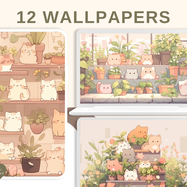Digital Wallpaper Cats - Etsy