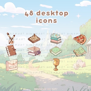 Fantasy Adventure Desktop Icons Set Aesthetic Desktop Organizer Icon ...