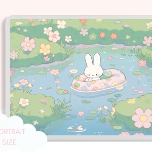Flower Bunny Spring Wallpaper Cute Aesthetic Pastel Wallpapers Bunnies ...