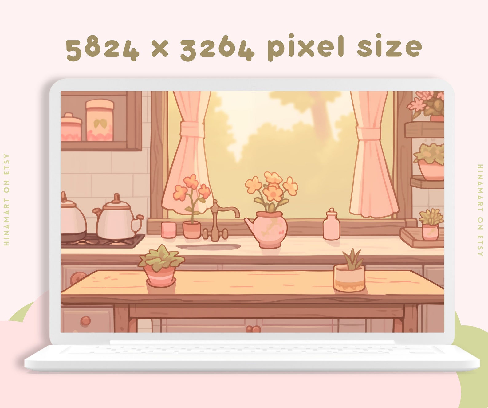 Pink Cottagecore Spring Wallpaper Cozy Kawaii Cute Desktop Wallpaper ...