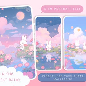 Dreamy Flower Bunnies Wallpaper Cute Wallpaper Spring Pastel Wallpapers ...