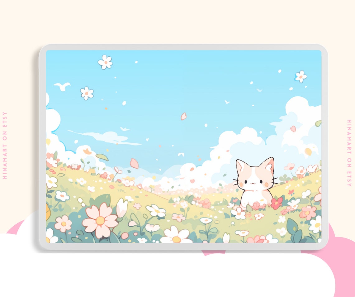 Cute Flower Cats Wallpaper Pack Adorable Kawaii Bunnies Bear Wallpapers ...