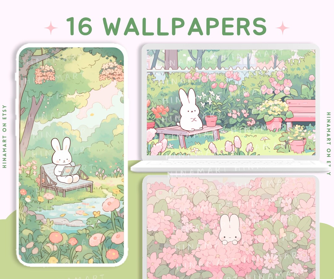 Spring Bunnies Wallpaper Cute Flower Bunny Wallpapers Pink Desktop ...