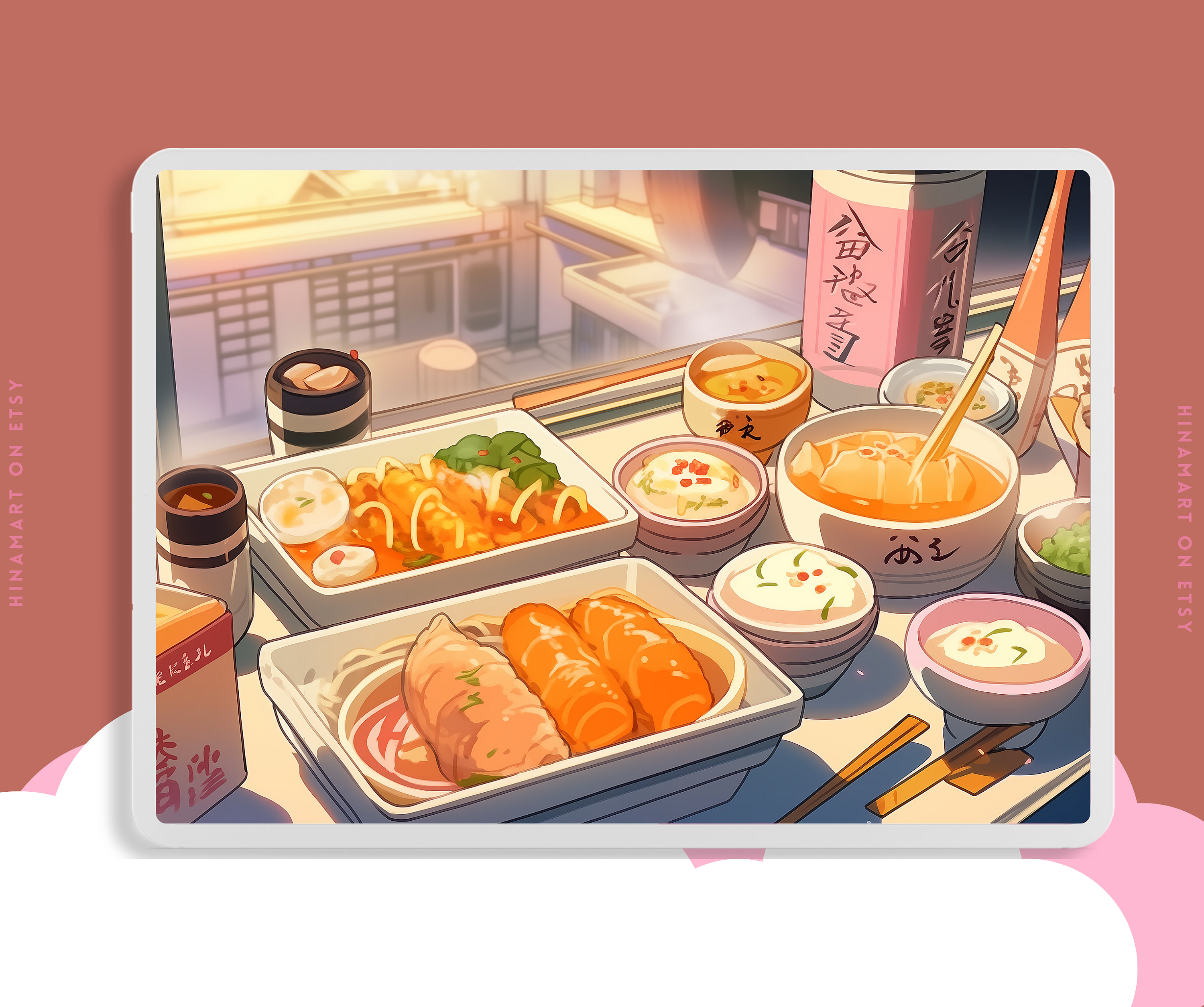 Lofi Anime Food Aesthetic Japanese Snacks Wallpapers Pack Desserts Cute ...