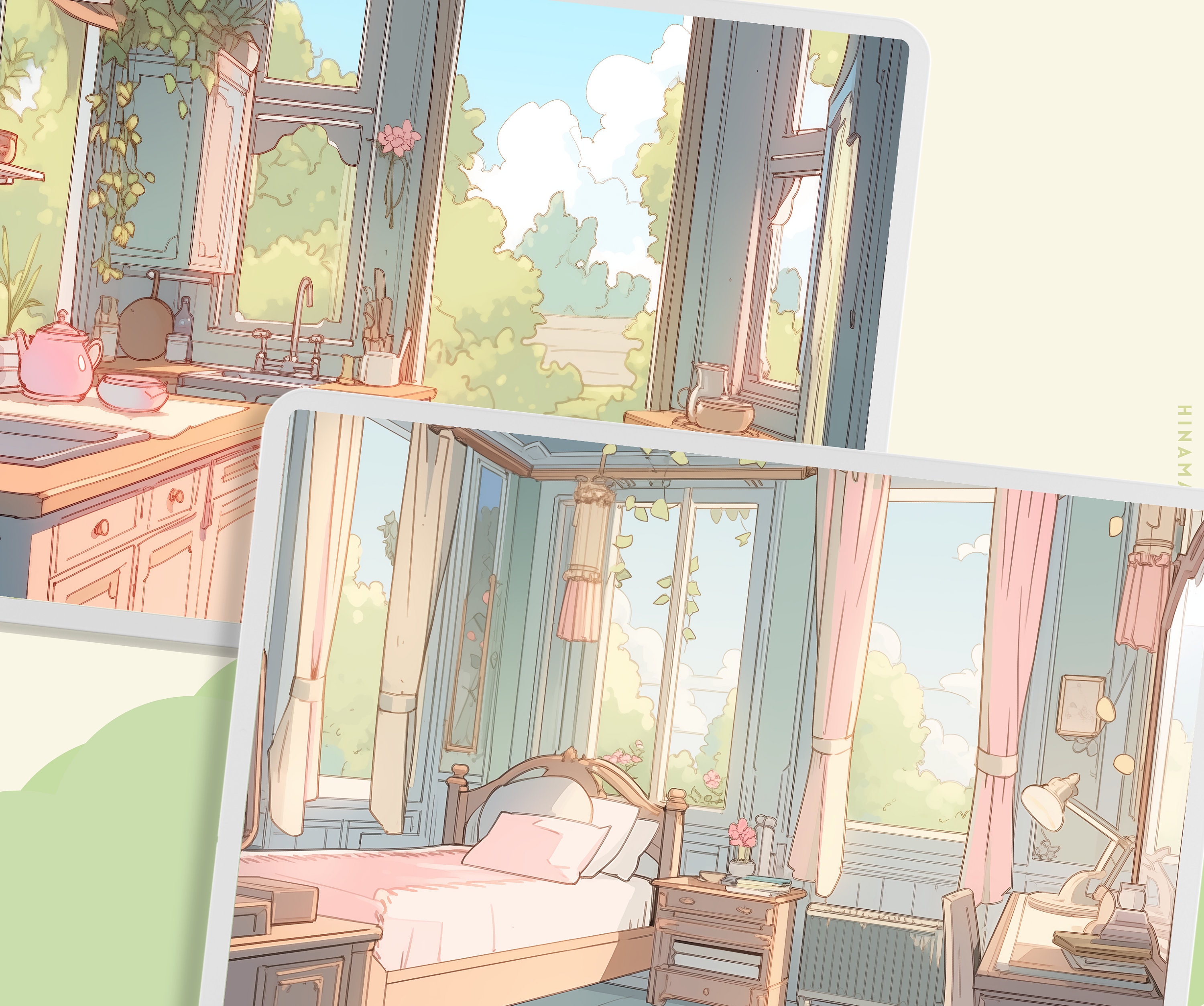 Cozy Studio Wallpaper Pastel Anime Wallpaper Cute Cozy Plants Wallpaper ...
