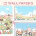Cute Flower Cats Wallpaper Pack Adorable Kawaii Bunnies Bear Wallpapers ...