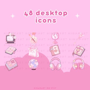 Magical Girl Desktop Icons Set Cute Desktop Organizer Icons Folders ...
