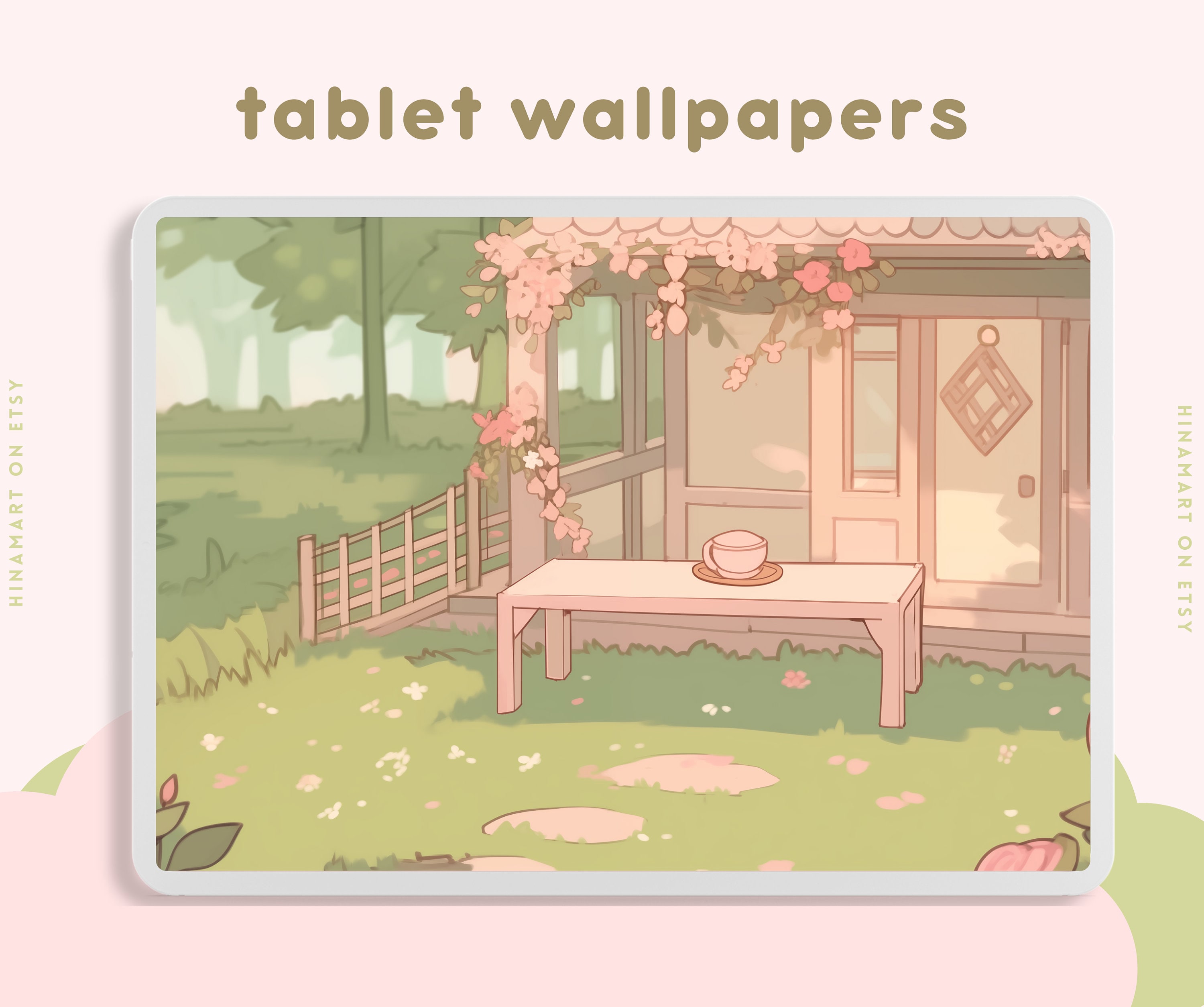 Pink Cottagecore Spring Wallpaper Cozy Kawaii Cute Desktop Wallpaper ...