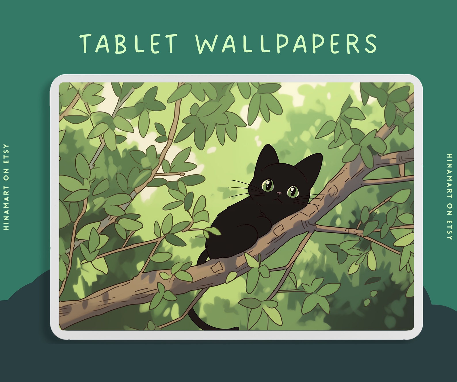 Black Cats Wallpaper Lofi Matcha Wallpaper Plants Anime Wallpaper ...