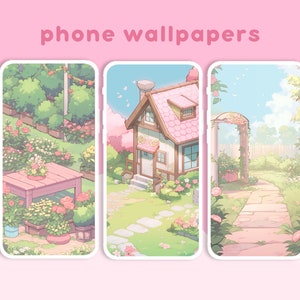 Pink Cottage Wallpapers Kawaii Cute Pink Desktop Wallpaper Pastel ...