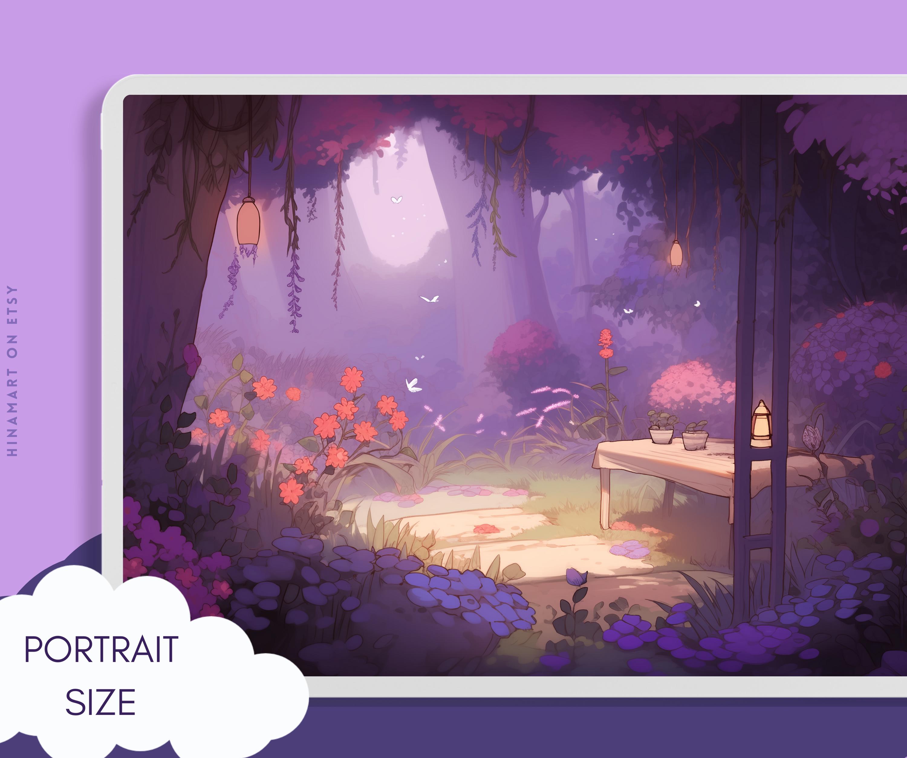 Purple Night Wallpapers Studio Anime Wallpapers Night Wallpaper ...