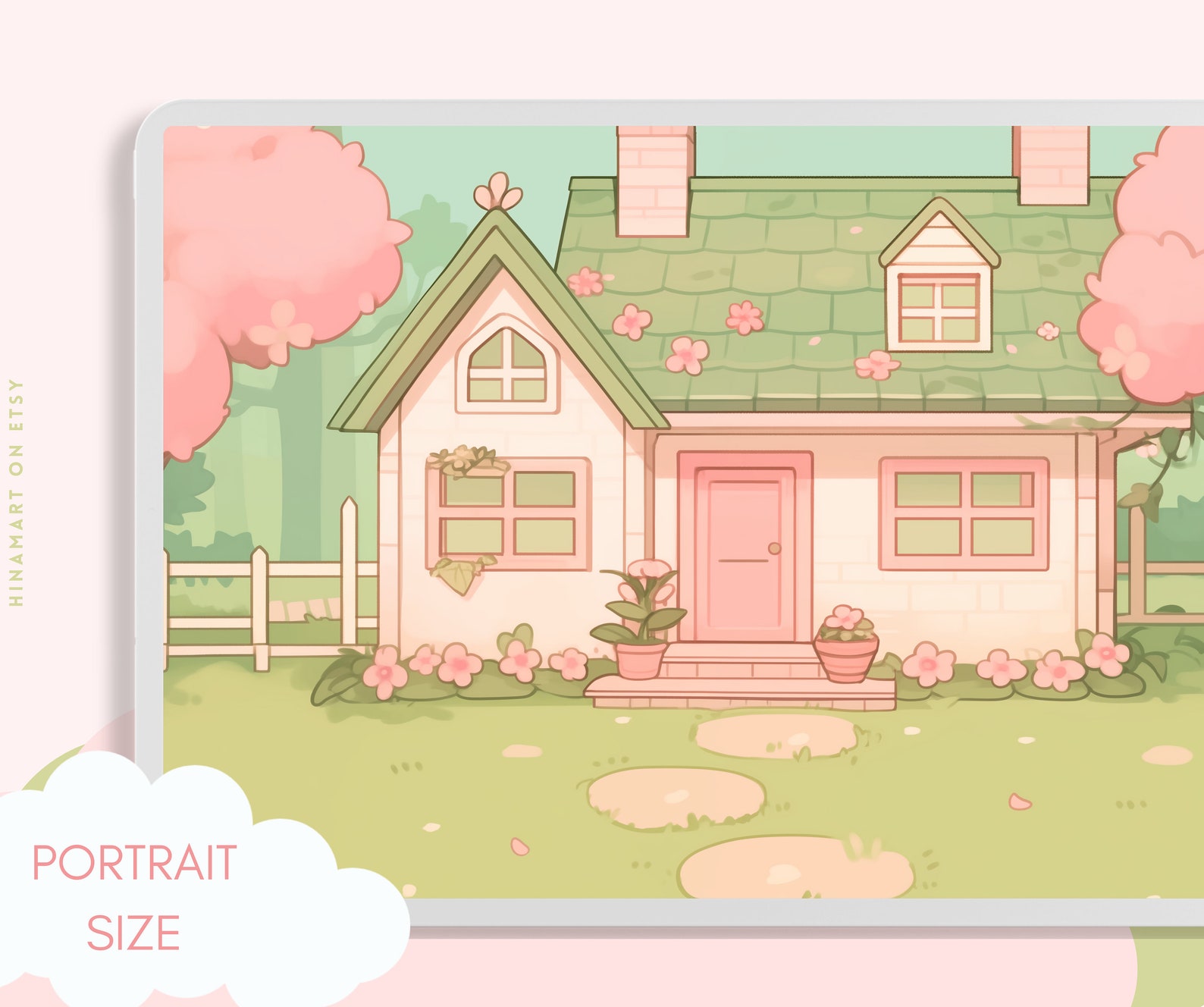 Pink Cottagecore Spring Wallpaper Cozy Kawaii Cute Desktop Wallpaper ...