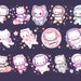 Celestial Space Cats Clipart Bundle, Cute Animal PNG Graphics, Cosmic ...