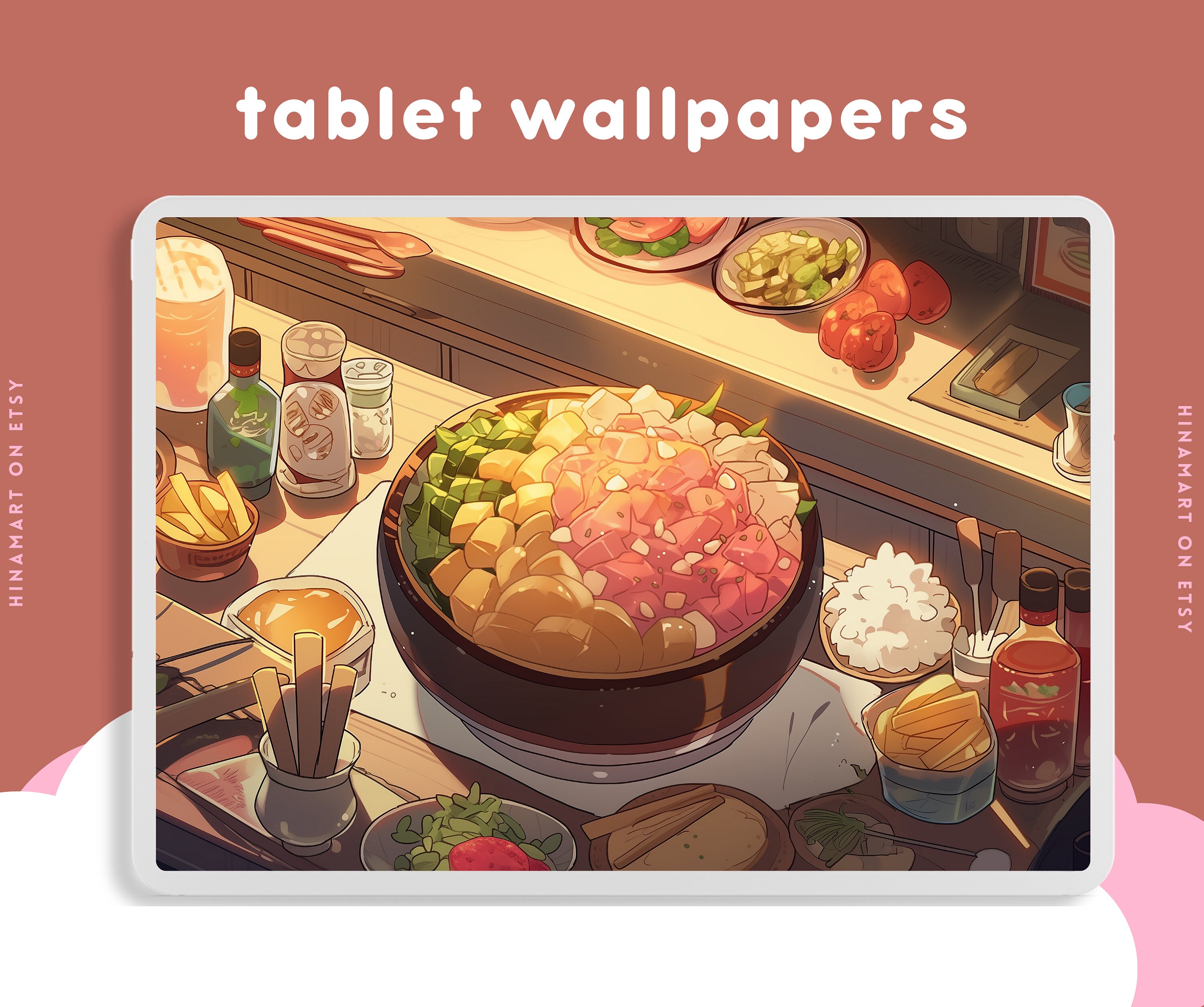 Lofi Anime Food Aesthetic Japanese Snacks Wallpapers Pack Desserts Cute ...